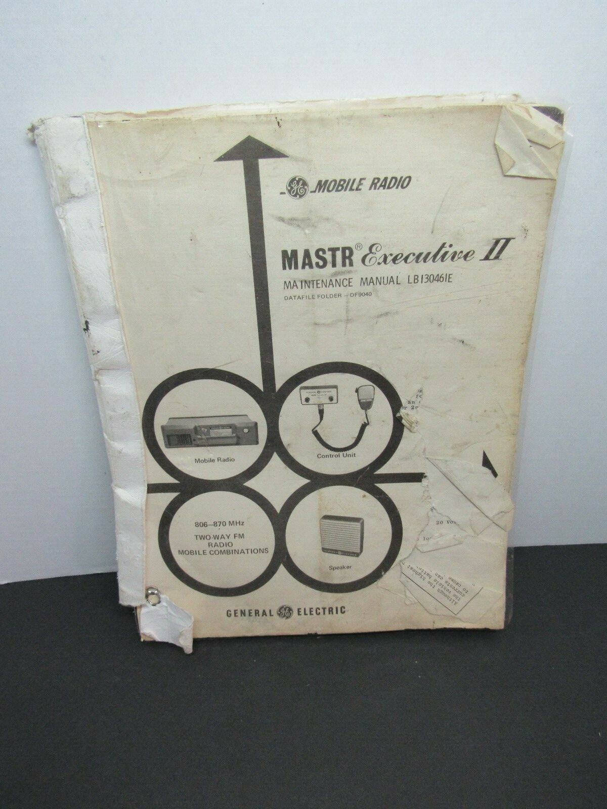 GE MOBILE RADIO MASTR II TWO WAY FM RADIO MANUAL LB130461E UHF ham USED ...