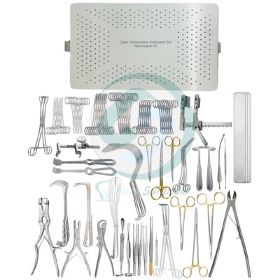 Open Thoracotomy Instruments Set, Thoracic and Cardiac Instruments Set ...