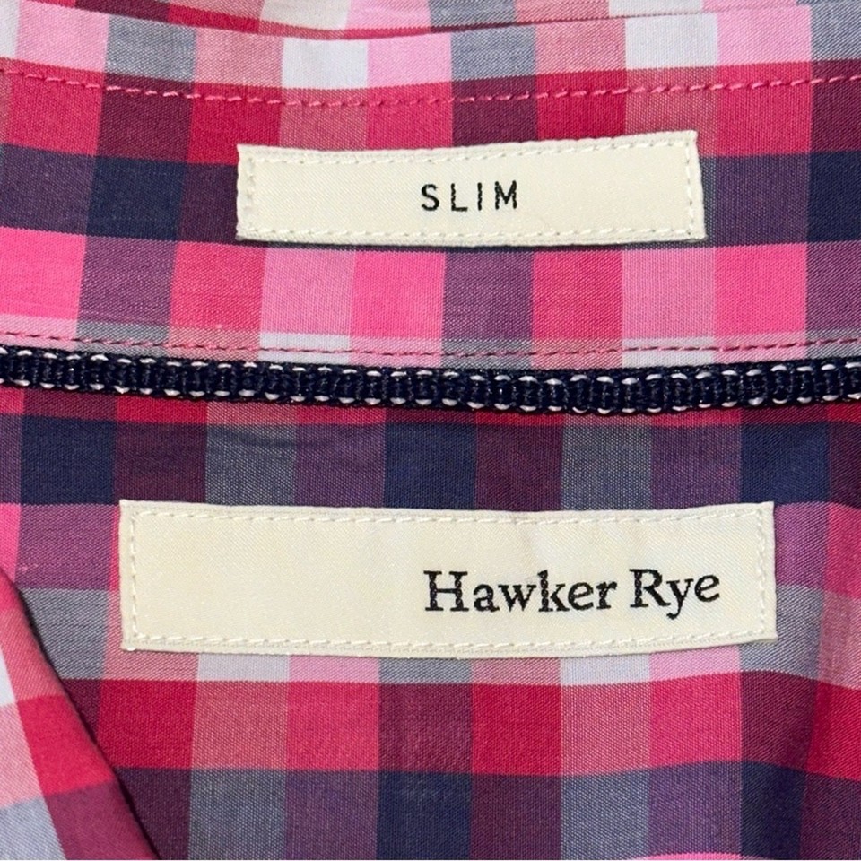 Hawker Rye Stitch Fix Men’s Sz M Pink Purple Plaid Long Sleeve Button ...