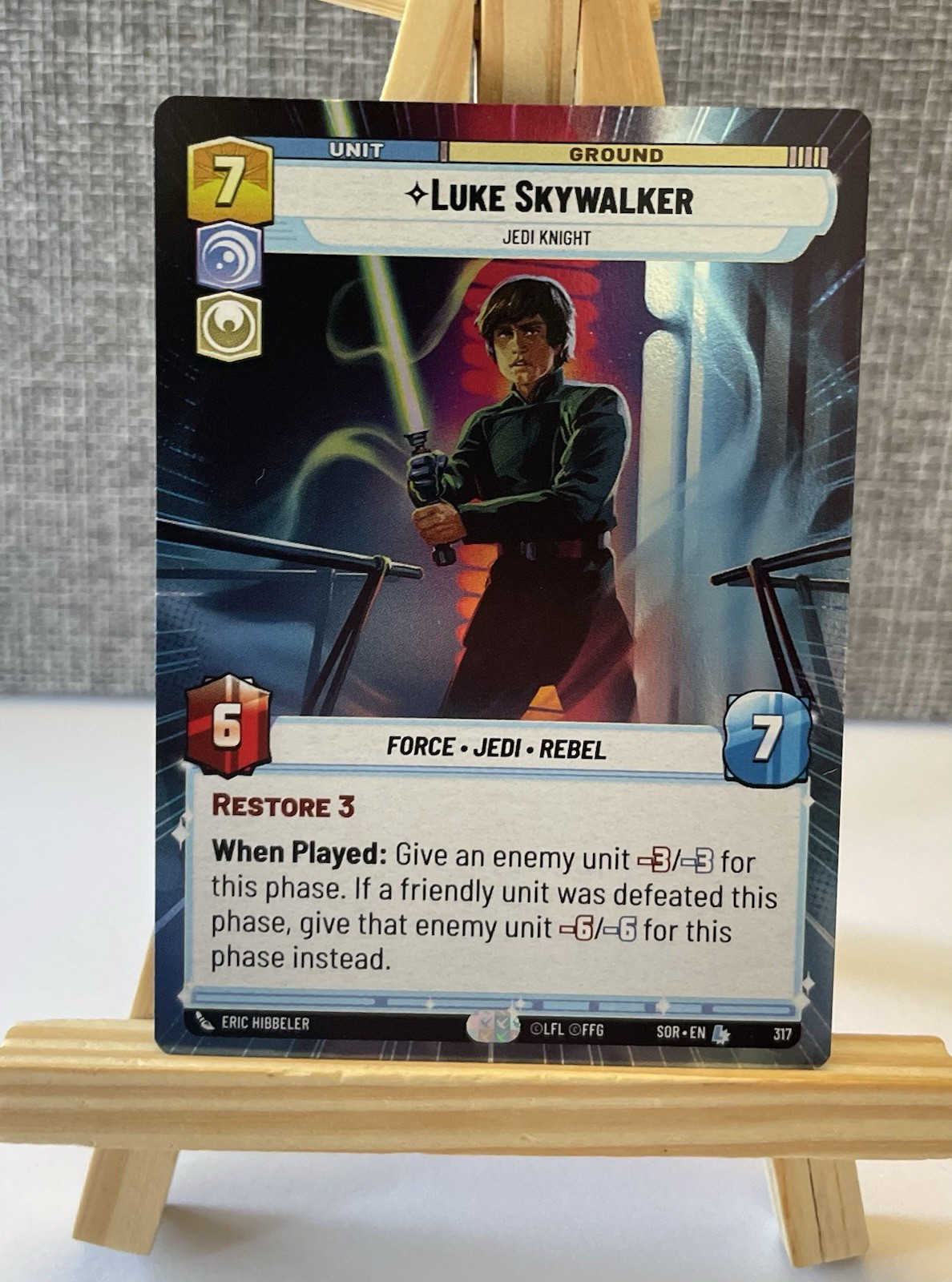 Star Wars Unlimited SOR Luke Skywalker - Jedi Knight Hyperspace Foil ...