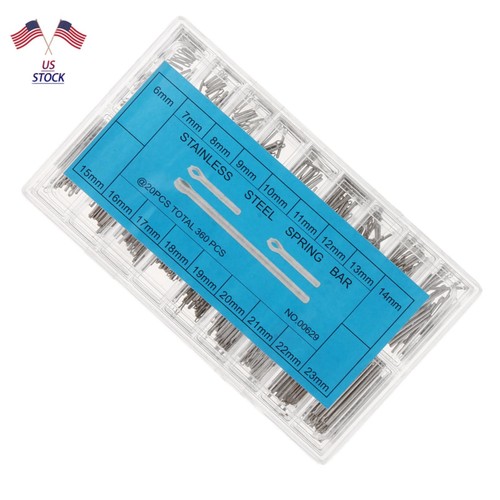 360pcs 6mm-23mm Watch Band Link Cotter Pin Watch Bracelet Strap Link ...