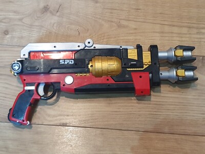 Power Rangers 2005 SPD Delta Enforcer Gun Blaster Lights and Sounds Red ...