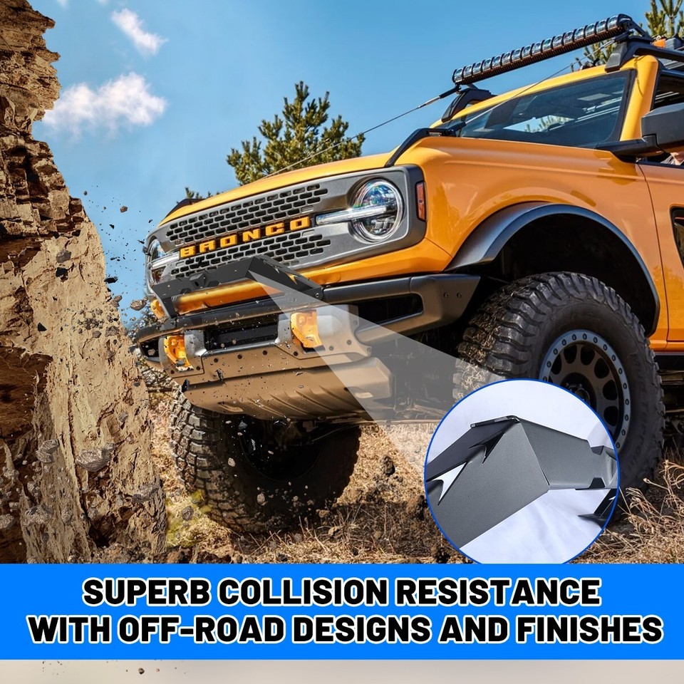 Off Road Bull Bar Bumper Brush Guard Steel For 2021 2022 2023-2025 Ford ...