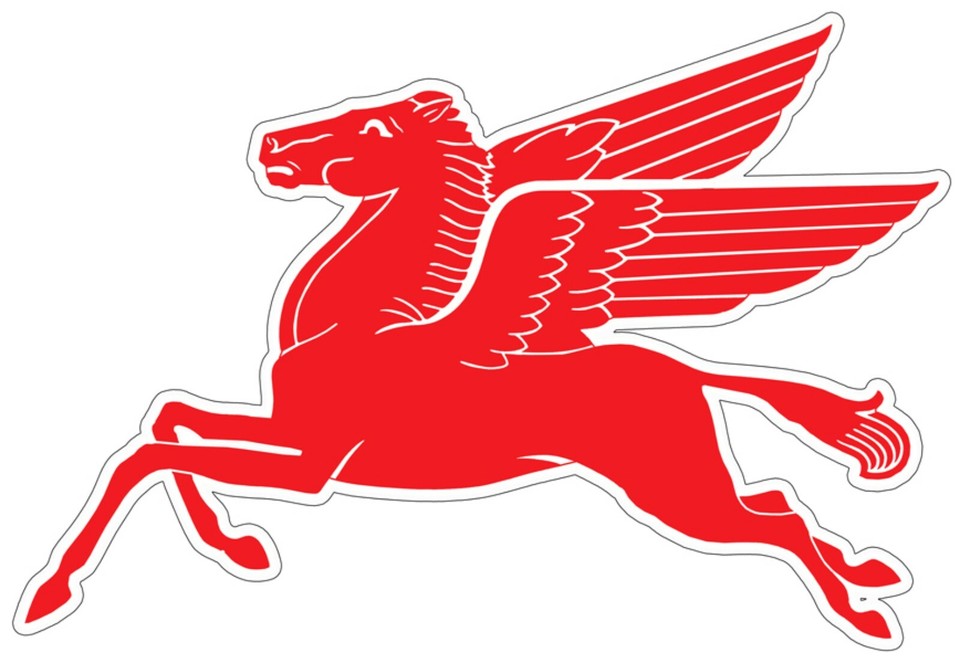 Mobil Gas Flying Red Horse Pegasus Metal Heavy Steel Sign Extra Large ...