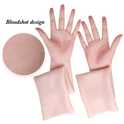 Crossdresser Realistic Bloodshot Silicone Female Gloves Hand Gloves ...