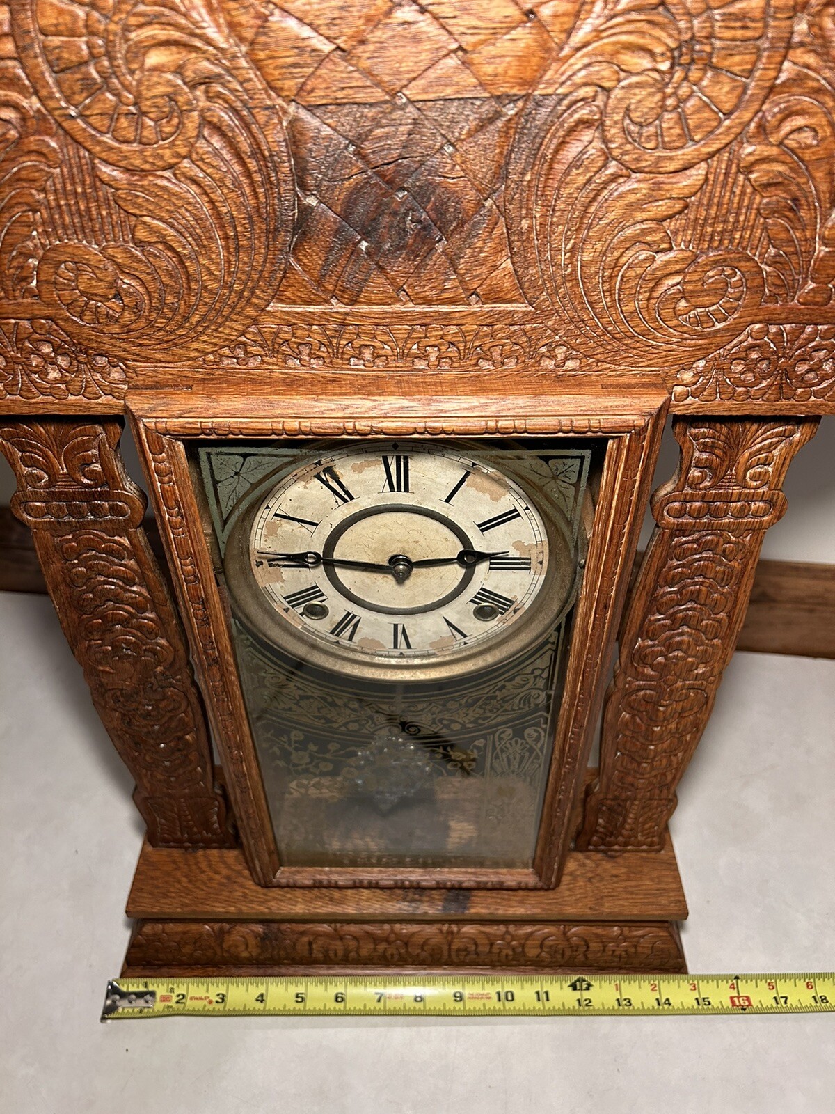 Ingraham Pressed Wood Gingerbread Kitchen Mantel Table Clock | eBay