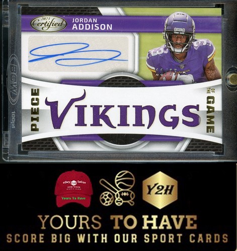 2023 Panini Certified Jordan Addison Auto #/25 Rookie Piece of The Game ...