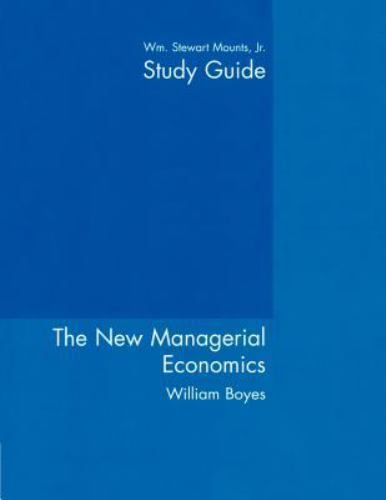 Study Guide : Used with ... Boyes-The New Managerial Economics by ...