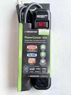 Monster MP ME 400 122434-00 PowerCenter 400 4-Outlet Surge Protector ...