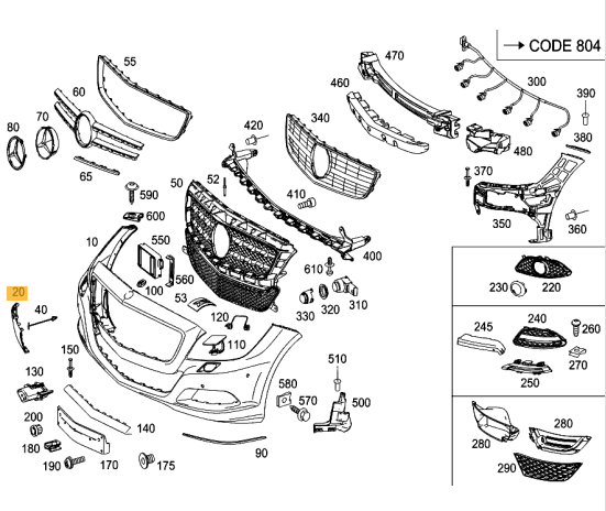 MERCEDES BENZ CLS Class R218 Front Bumper Tow Hook Cover OEM a ...