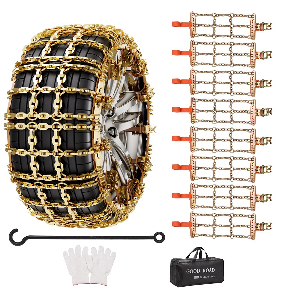 Car Tire Anti-skid Chain Steel Chains for Snow Mud Road Fit Tire Width ...