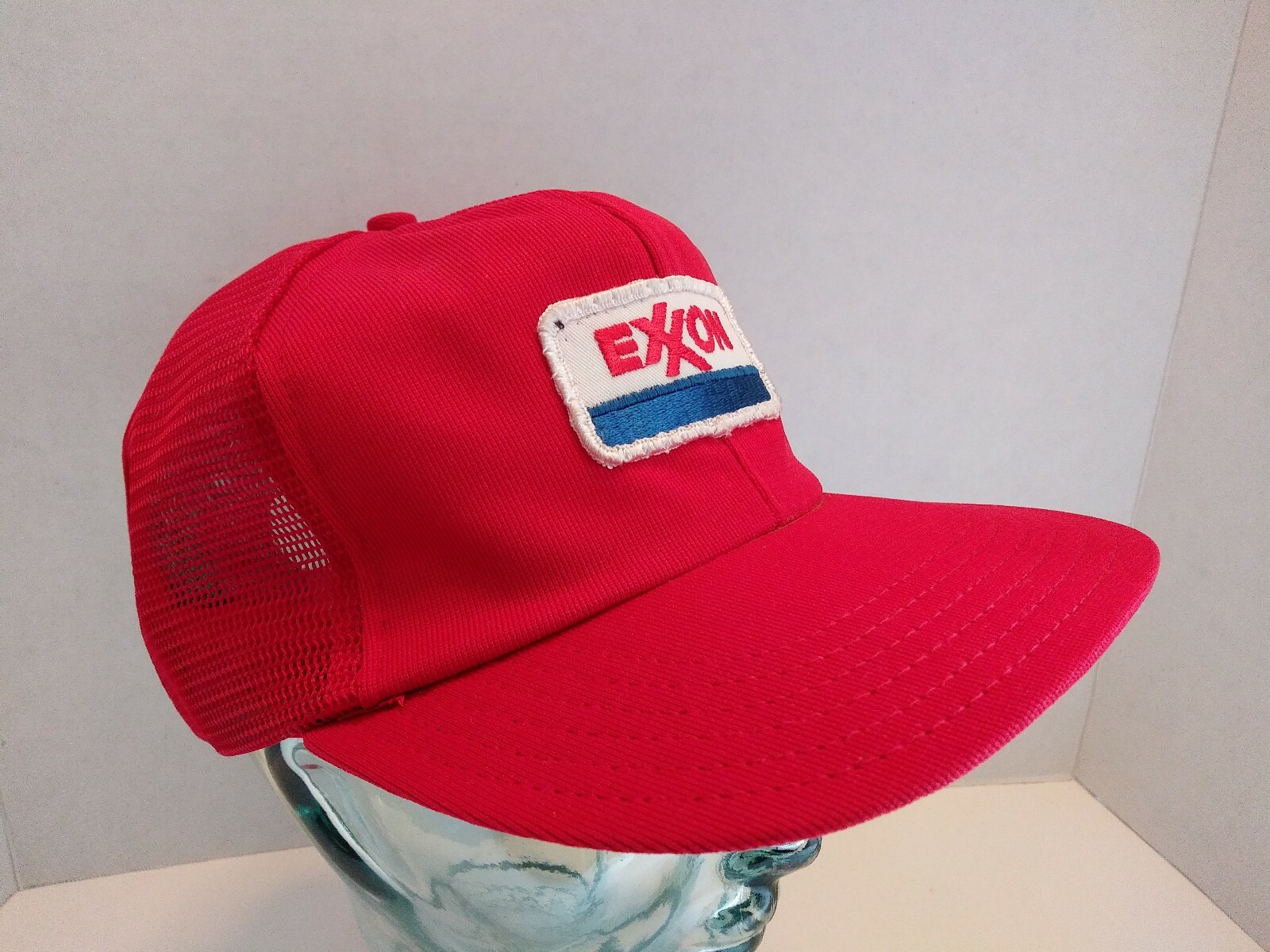Vintage Exxon Trucker Hat Snapback Cap Embroidered Pa… - Gem
