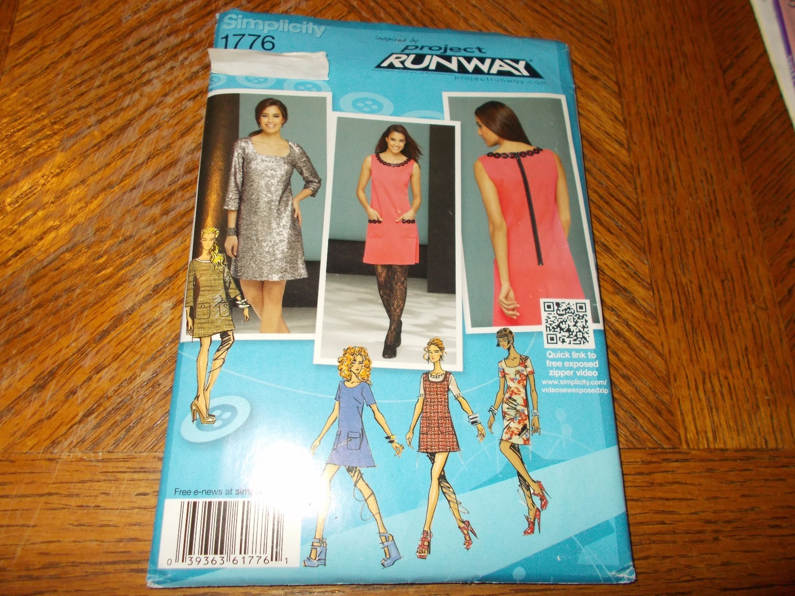 Simplicity Pattern 1776 Ms PROJECT RUNWAY Dress w/Neckline~Sleeve ...