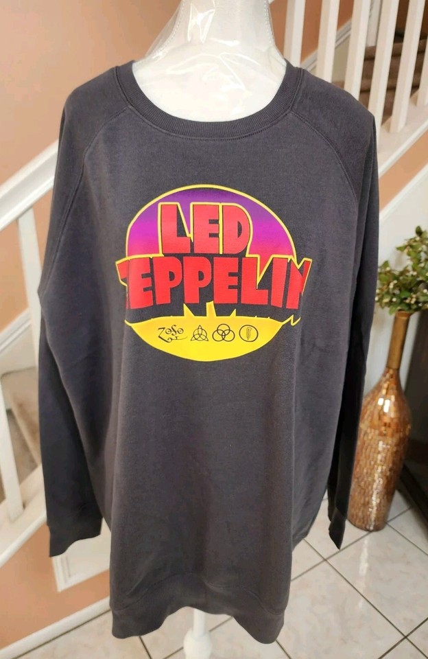 NWOT TORRID LED ZEPPELIN Vintage Black Classic Fit Sweatshirt Sz 2 2X ...