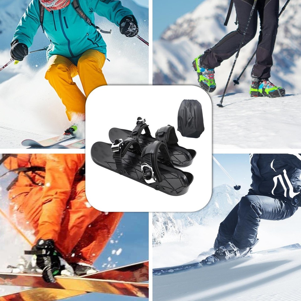 Mini Ski Skates Portable Short Skiboard Adjustable Skates Shoes For ...
