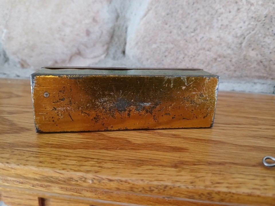 AL. FOSS PORK RIND MINNOW SHIMMY Fishing Lure In Green Tin Nice ...