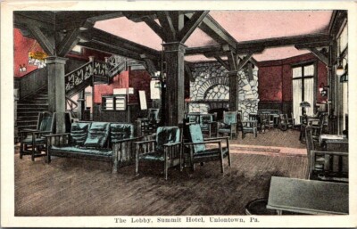 Postcard The Lobby Summit Hotel Uniontown pa | eBay