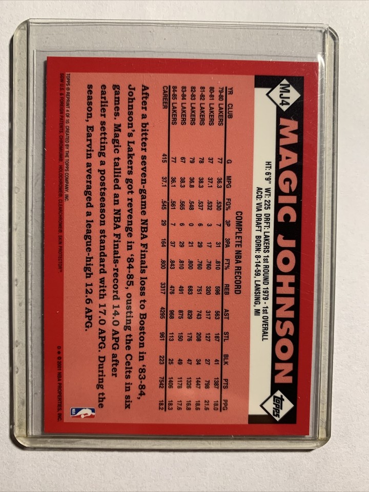 2000-01 Topps Chrome - Magic Johnson Commemorative Series #MJ4 Magic | eBay