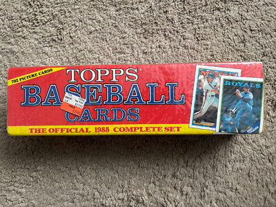 1988 Topps Baseball Complete Set 792 Picture Cards Box - Factory Sealed ...