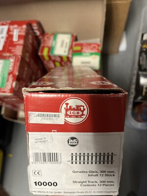 LGB 10000 G Gauge 12 Inch Brass Rail Straight Track Sections 300mm (Box ...