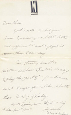 MARIE WILSON - AUTOGRAPH LETTER SIGNED 01/18/1937 | eBay