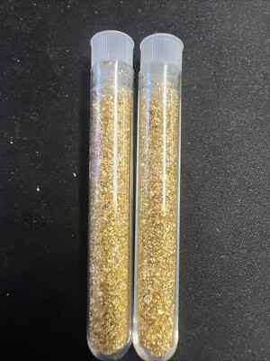 24kt Pure Gold Leaf Flakes in Vial Tube .999 Fineness (Lot of 2) | eBay