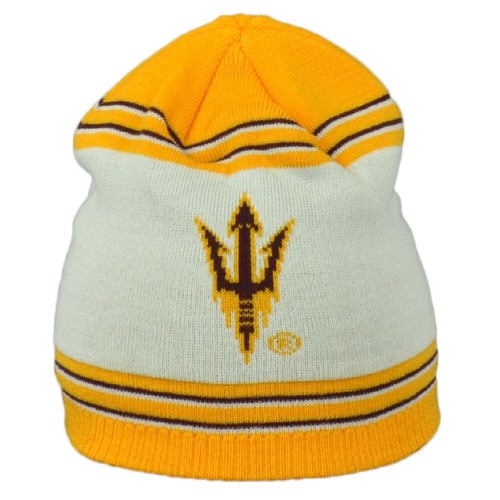 NCAA Adidas Arizona State Sun Devils KX17Z Yellow Cuffless Knit Beanie ...