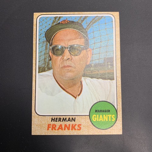 1968 Topps Herman Franks # 267 San Francisco Giants Baseball Card SF ...