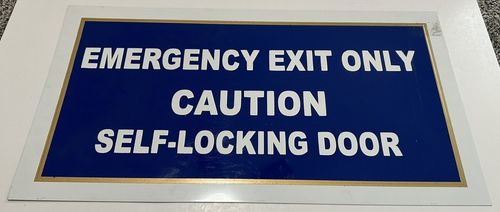 Disneyland Hotel Parks Emergency Exit Only Caution Sign Used Prop ...