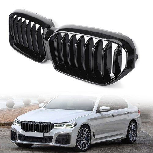 Gloss Black Front Grill Grille W/Camera For BMW 5-Series LCI G30 G31 ...