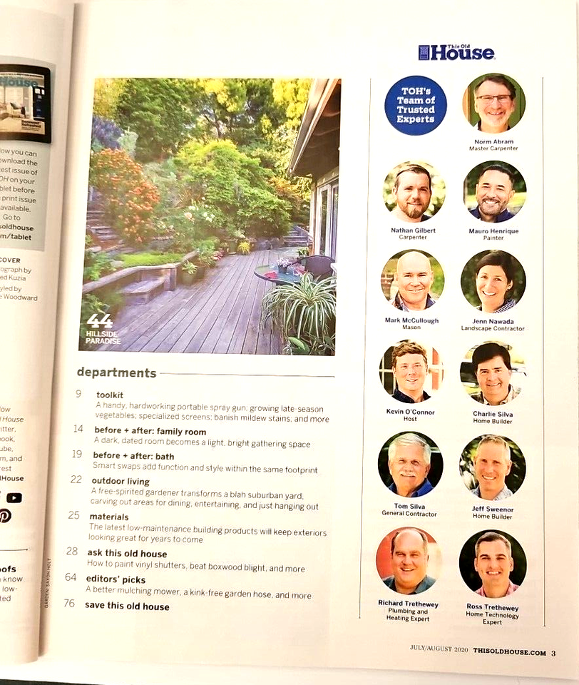 This Old House Magazine 2020 Jul/Aug ~A Vintage House ~Reduce Home ...