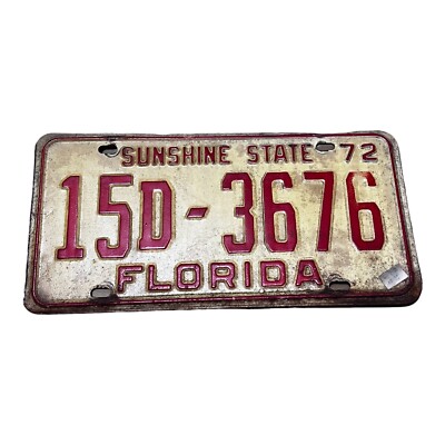 Vintage Original Tag Red 1972 Florida Sunshine State Collectible ...
