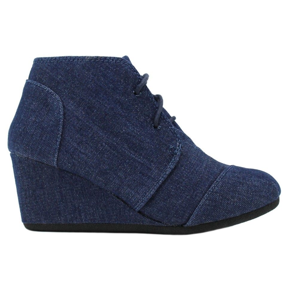 Women's Ankle Boots Wedge Heel Booties Lace Up Low Wedge Heel Booties ...