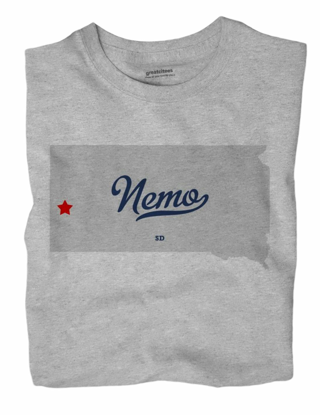 Nemo South Dakota SD T-Shirt MAP | eBay