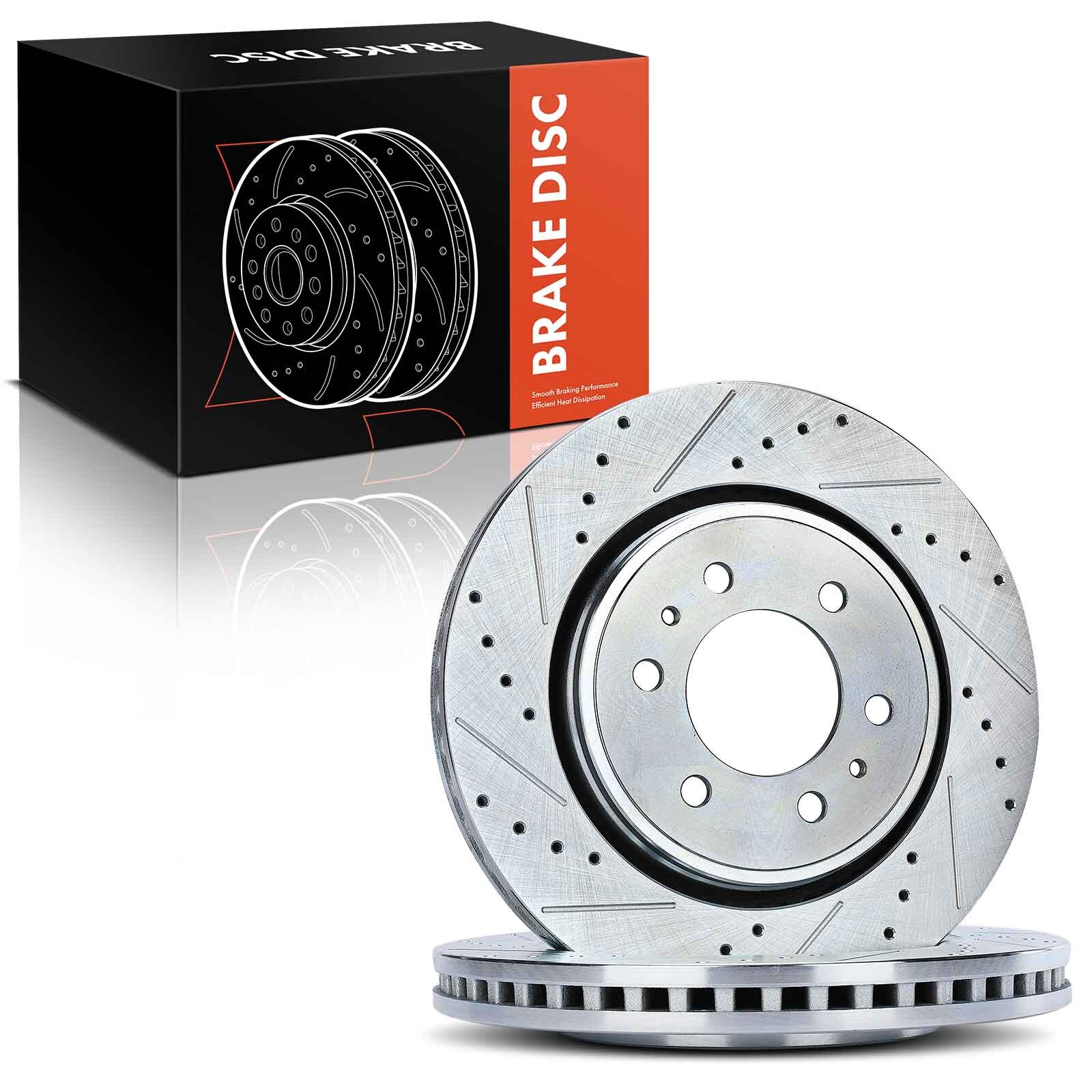 Front Drilled & Slotted Brake Rotors for Ford Expedition F-150 Lincoln ...