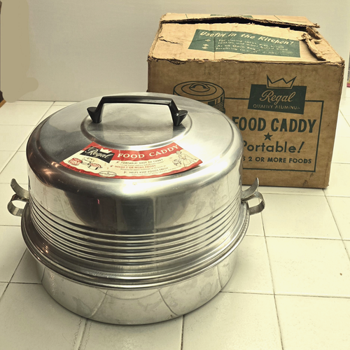 Vintage Regal Ware Aluminum Cake & Pie Carrier with Locking Lid 3 Piece MCM | eBay