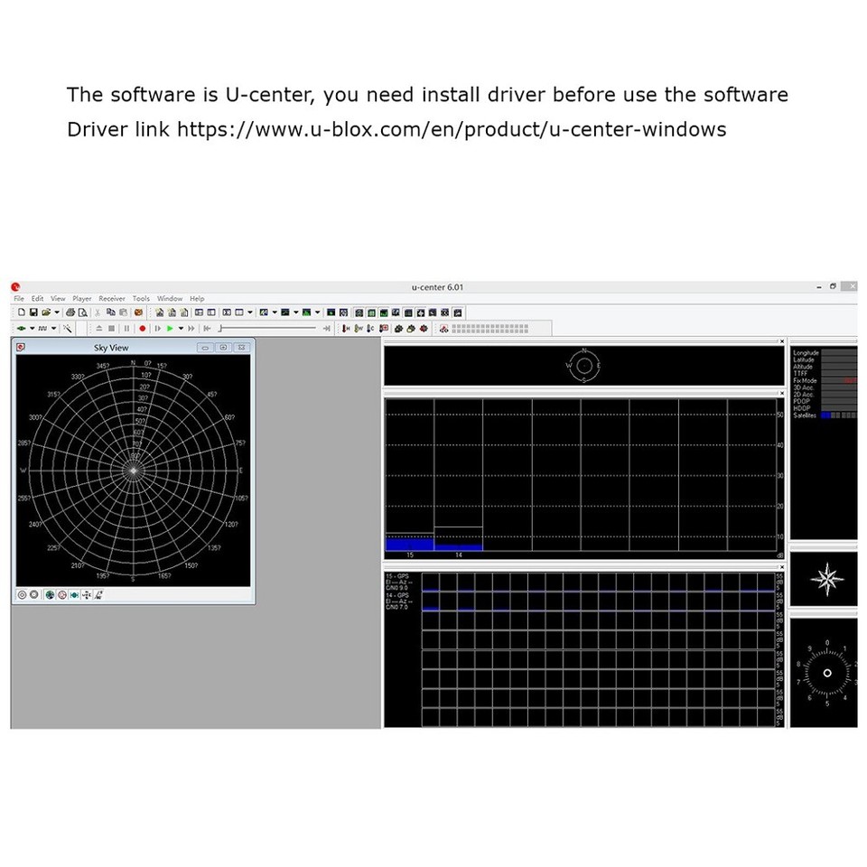 USB GPS Module Beidou Glonass Receiver Navigation GPS Antenna IPX to SMA Cable | eBay