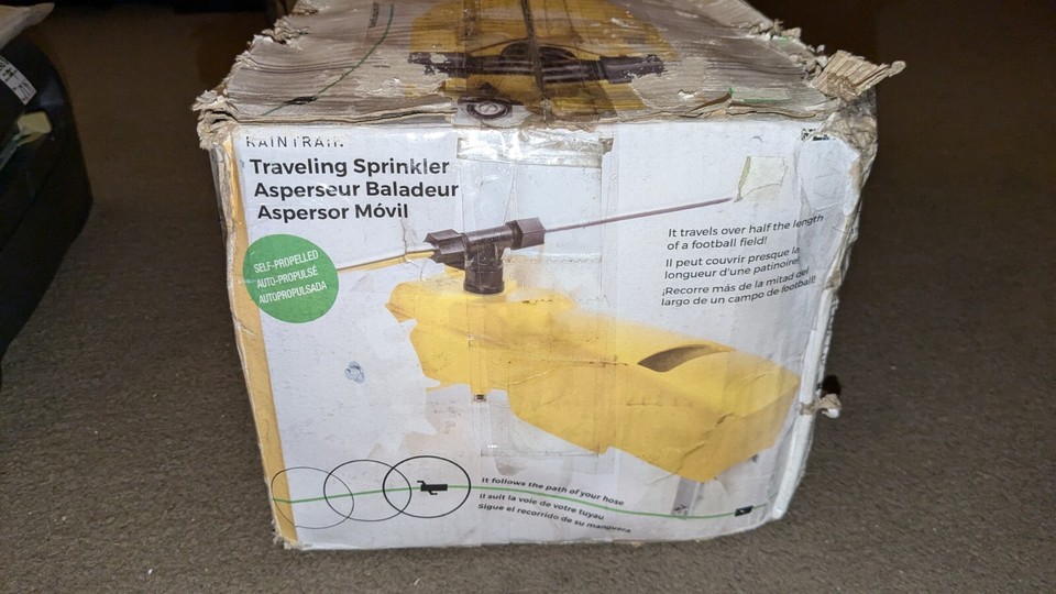 Nelson Rain Train Traveling Sprinkler for Yard,Heavy Duty Rotating ...