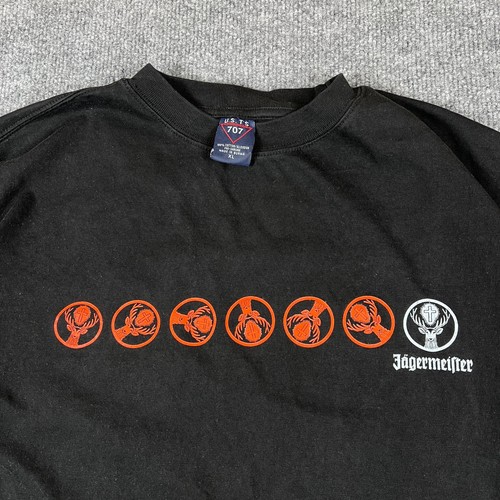 Vintage Jagermeister T Shirt Mens L* Black Logo Alcohol Drinking Y2K | eBay