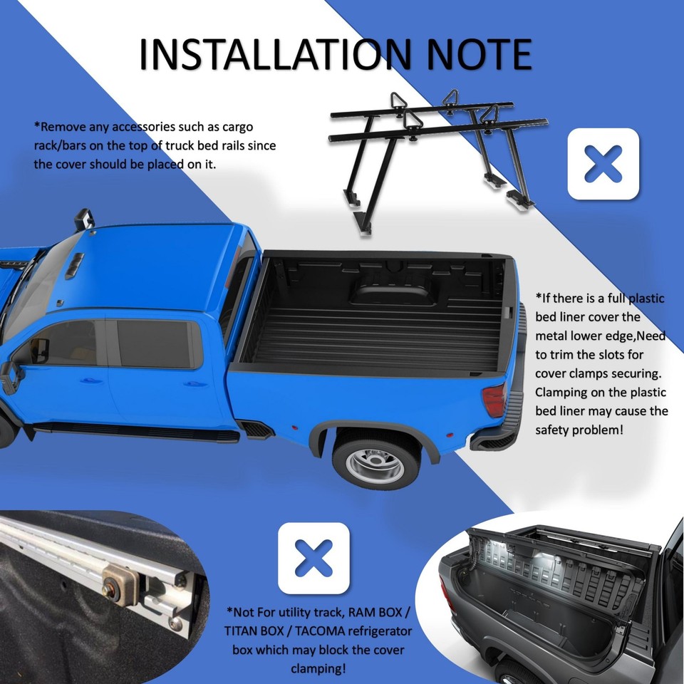 5' Soft Roll Up Tonneau Cover for 2022-2026 GMC HUMMER EV Truck Bed ...