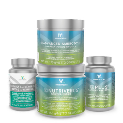 Mannatech Omega 3 Advanced Ambrotose Plus Nutriverus 4 Pack Combo Healthy NEW | eBay