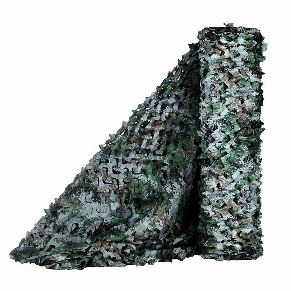 Military Camouflage Netting Hiking Hunting Camping Tent Woodland Hide ...