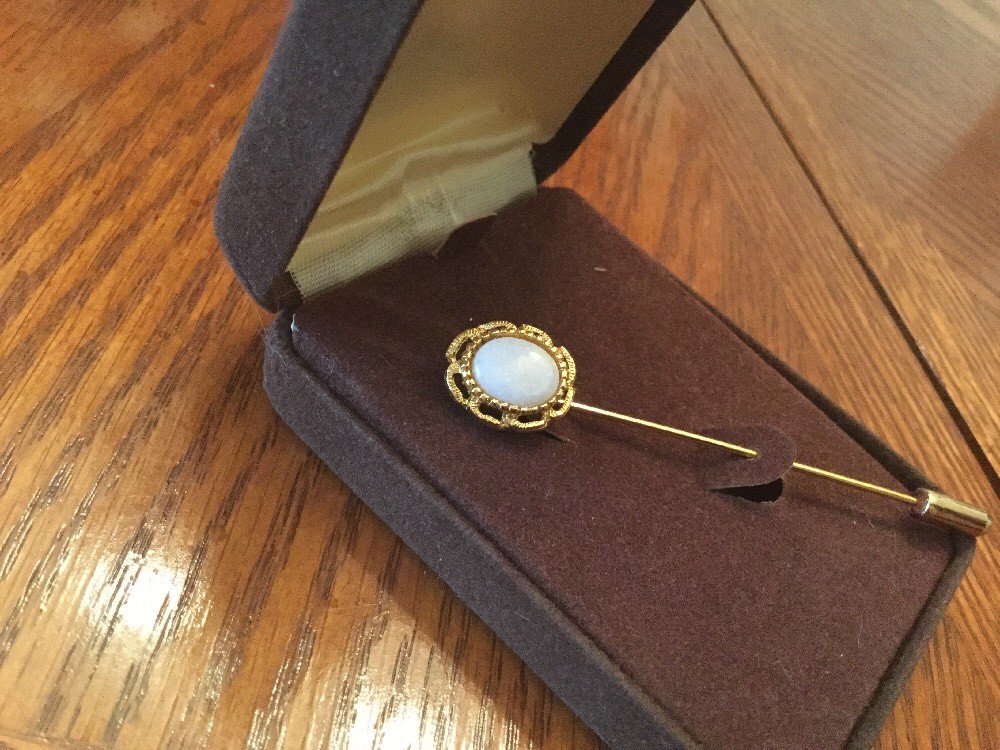 EMPRESS GENUINE OPAL STICK PIN Vintage In Box Goldstone | eBay