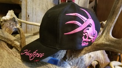 HITMEN TV HAT HUNTRESS SKULL ANTLERS PINK WOMENS BALLCAP HUNTING BOW ...