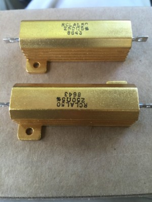RCL 50 Watt 250 Ohm 5% 2 Pack Resistors | eBay