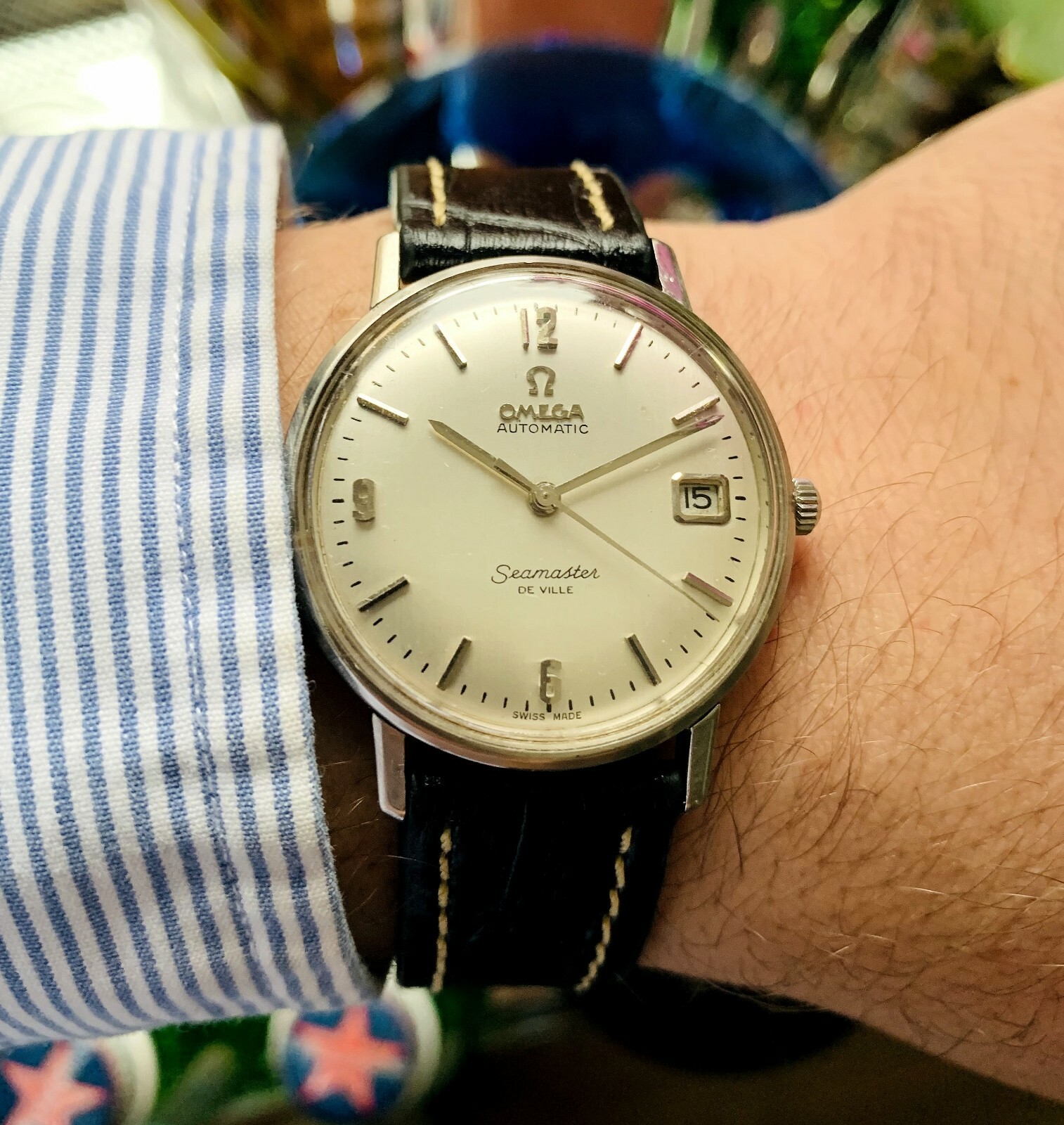 VINTAGE 1968 OMEGA SEAMASTER DE VILLE CAL 563 QUICK DATE STEEL CASE REF ...