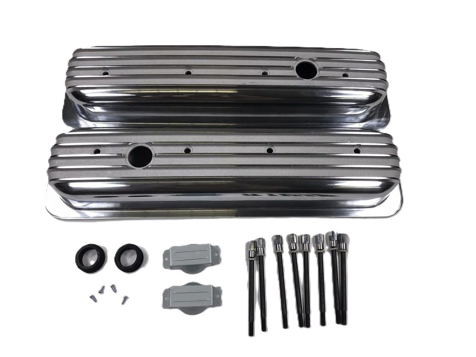 POL Finned Aluminum Tall Valve Covers for 1987-97 Chevy 350 383 Vortec ...