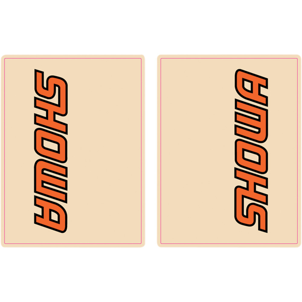 Flu Designs Upper Fork Decal - Showa - Orange | 01010 | eBay