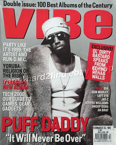 Puff Daddy 🔥 IT WILL NEVER BE OVER!!!!🔥 VIBE Magazine Dec/Jan 99 P ...