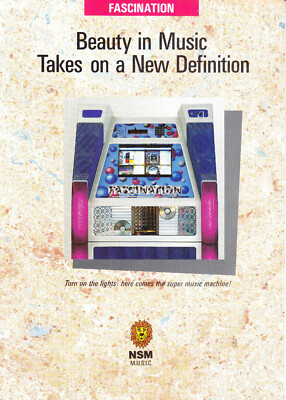 N.S.M. NSM Fascination 1991/92 CD juke box jukebox Flyer Brochure BRAND ...